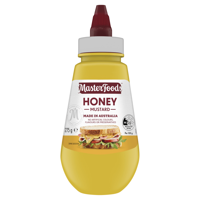 MASTERFOODS Honey Mustard 275g Squeezy Bottle